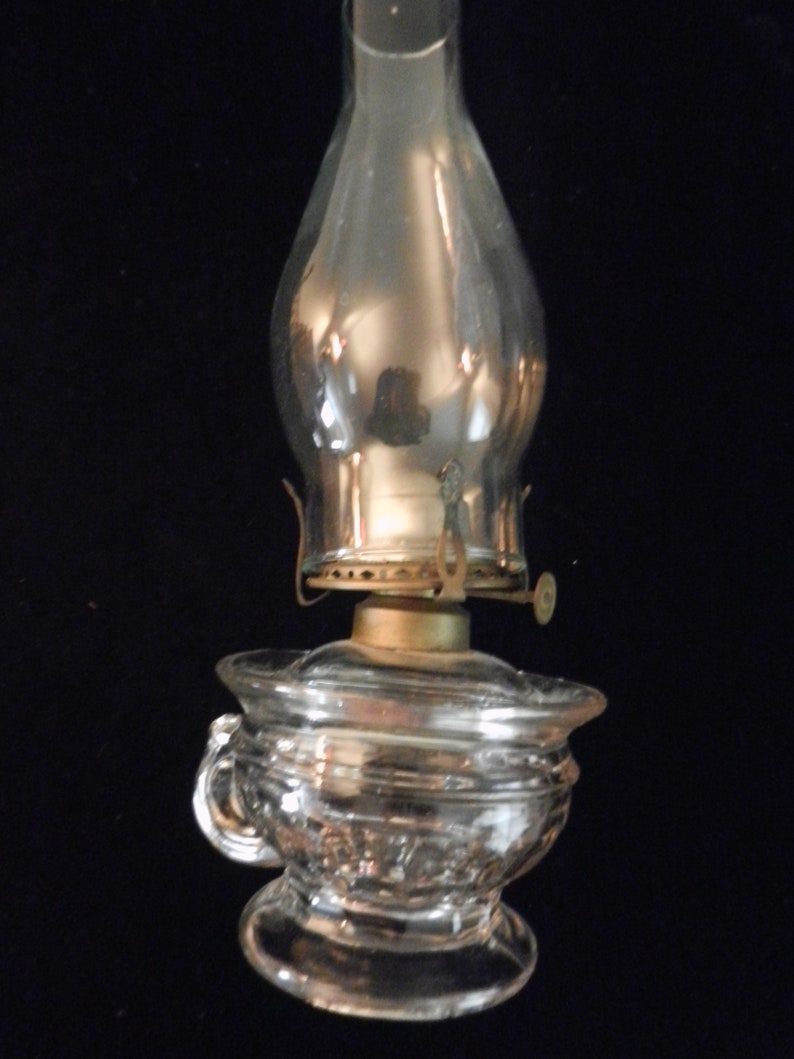 Vintage Glass Oil Lamp, Glass Chimney Extra - Etsy