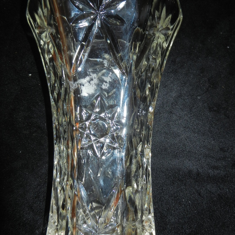 Cut Glass Vase - Etsy
