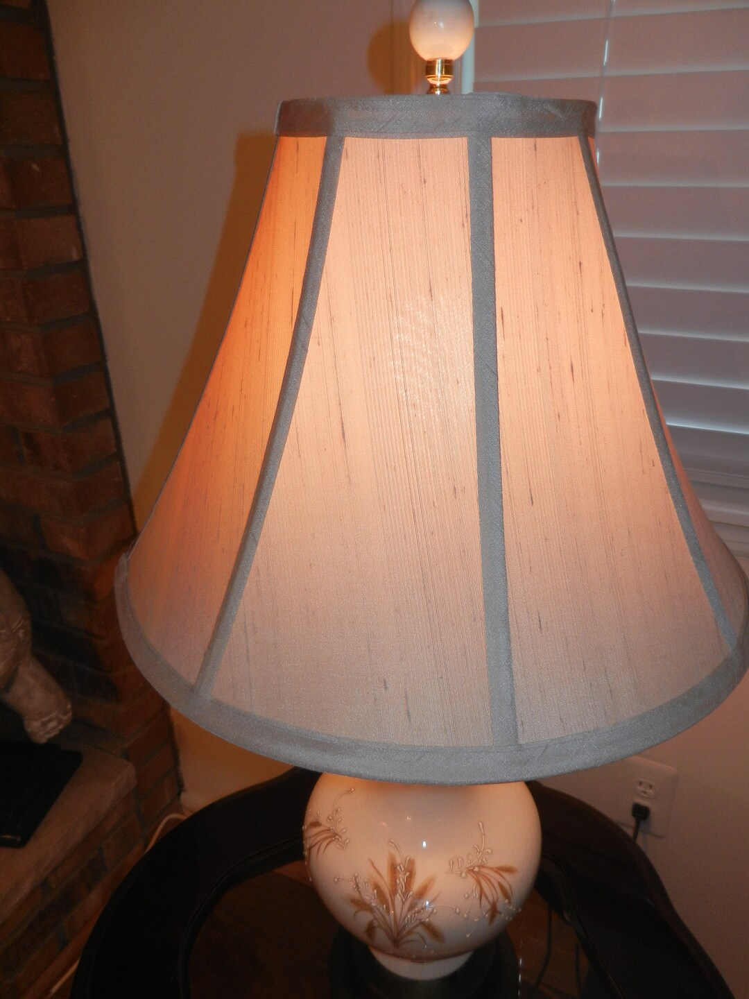 Vintage Tam Fabric Bell Shaped Shade, With a Spider Attachment - Etsy