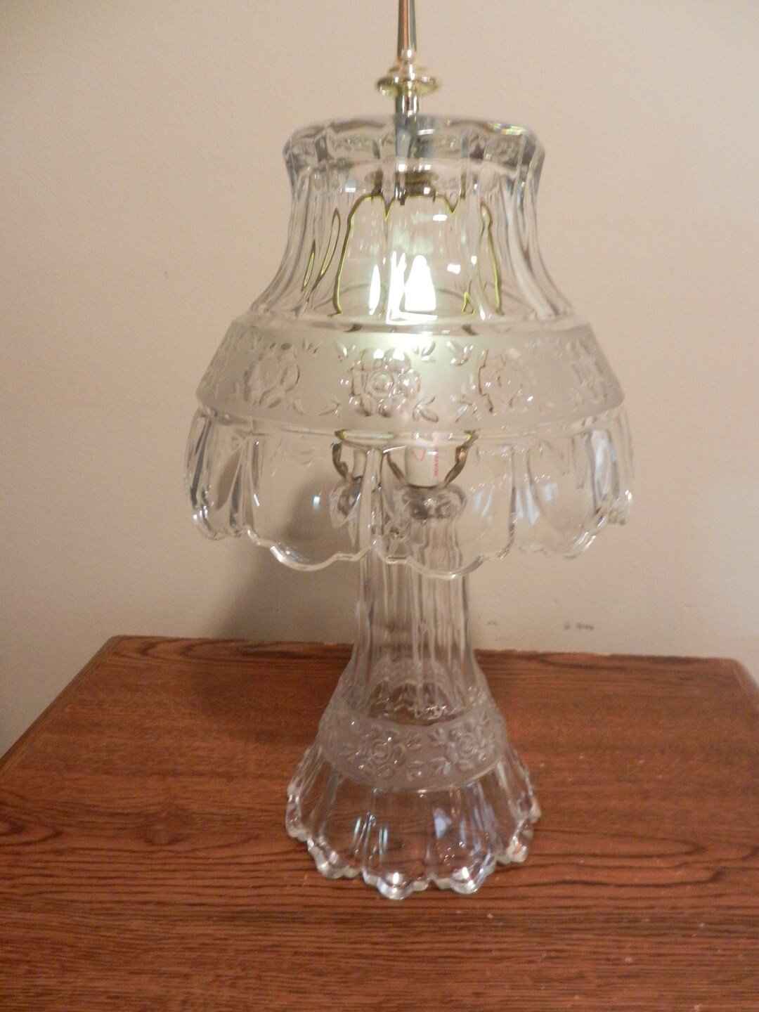 Vintage Hurricane Lamp, All Glass - Etsy