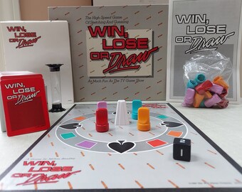 Vintage Win Lose or Draw Board Game Complete 1987 Toy - Etsy