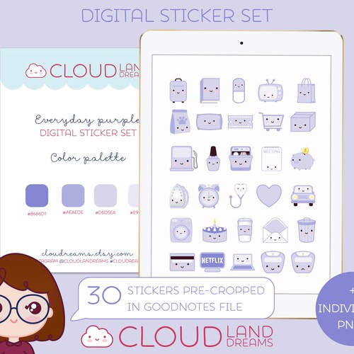 Emotions Digital Stickers Character Digital Stickers | Etsy