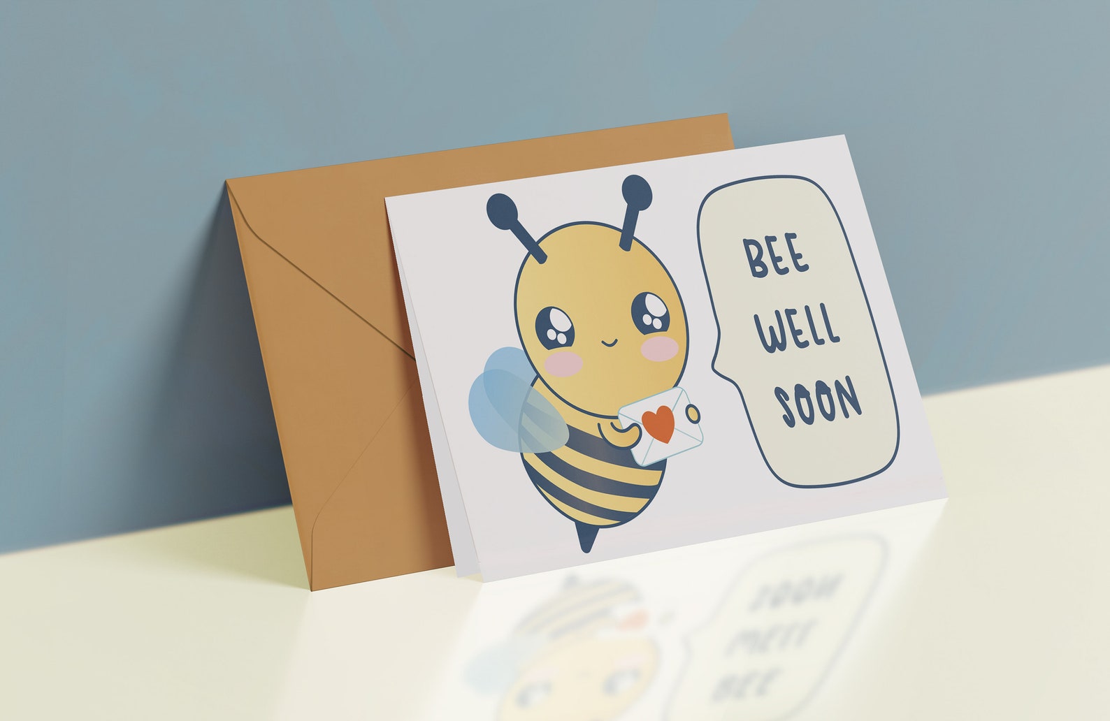 Bee Well Soon Instant Download Card PDF DIY 6x4 Inch - Etsy