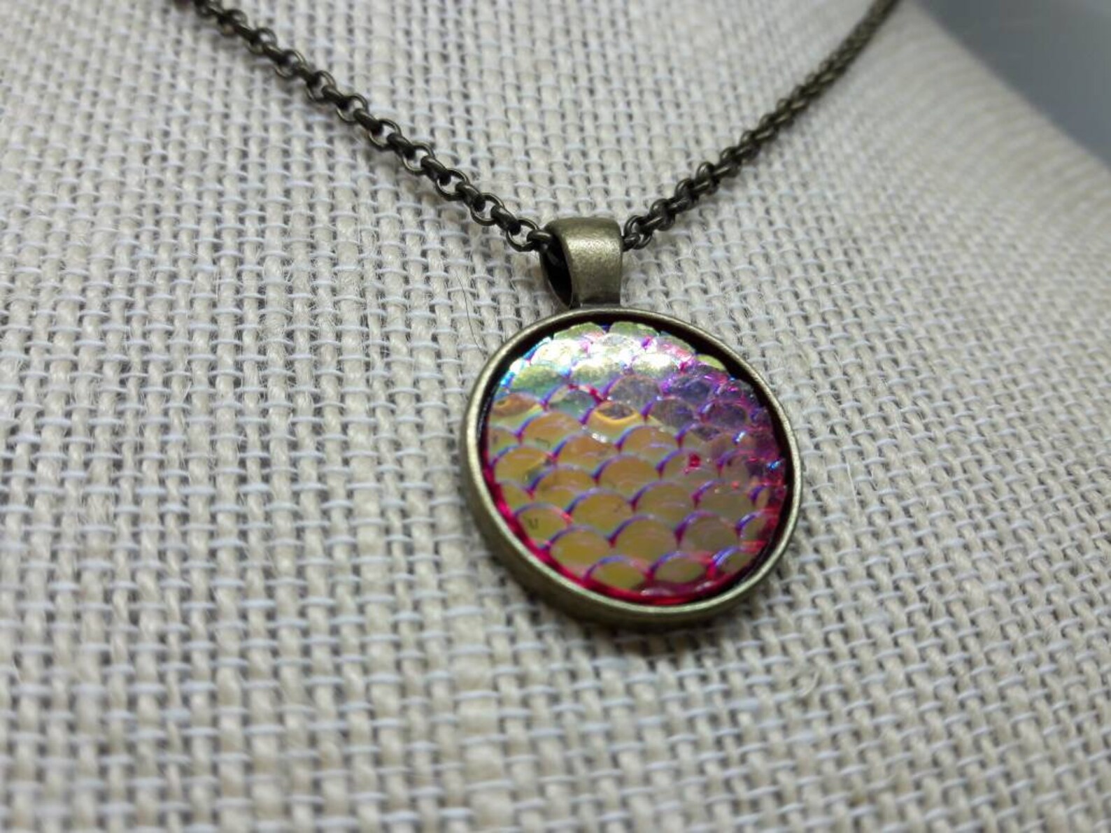 20mm Mermaid Scale Pendant Dragon Scale Jewelry Mermaid Necklace Dragon ...