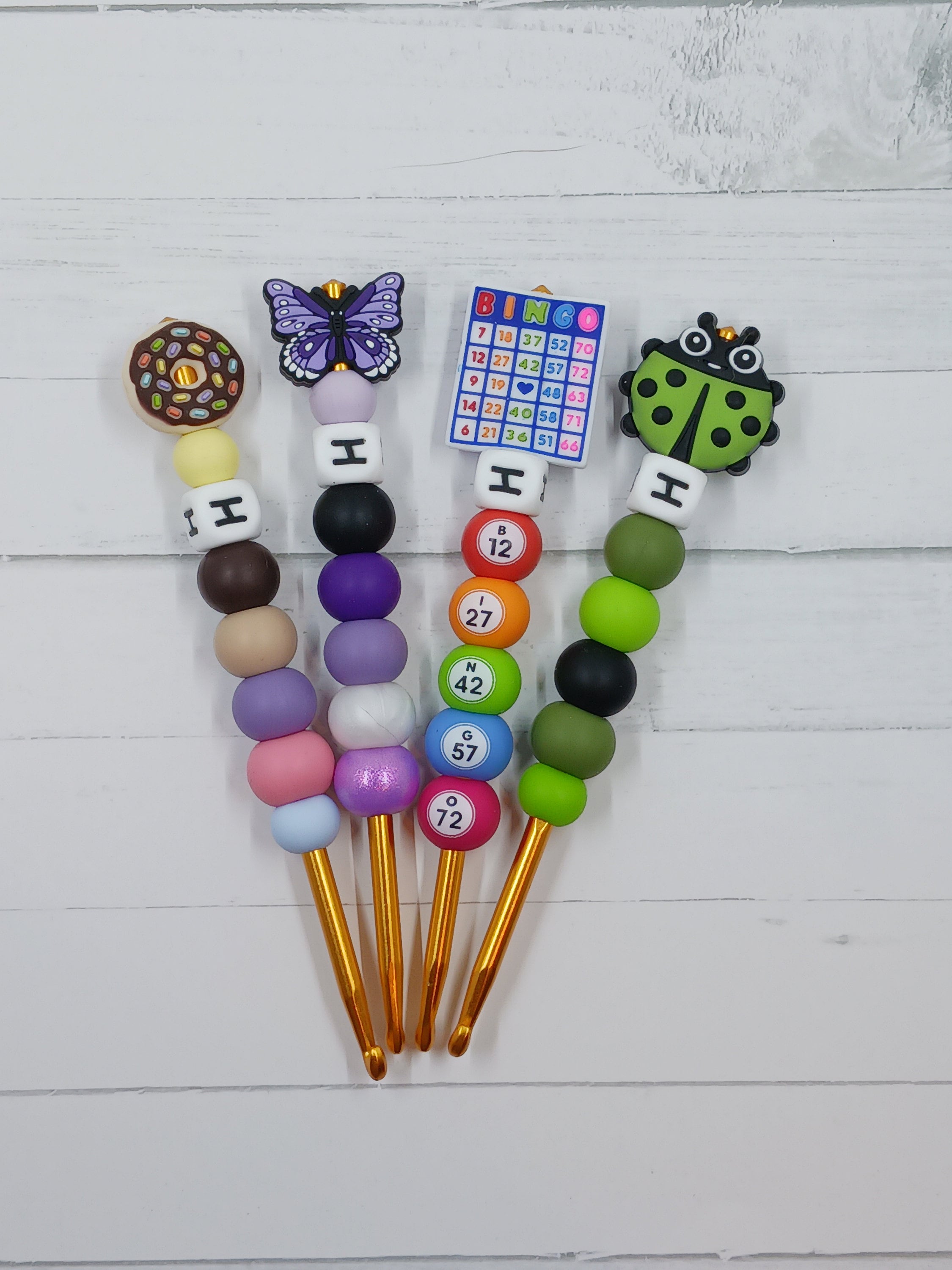 Custom Crochet Hook Beaded Custom Crochet Hook Ergonomic Personalized ...