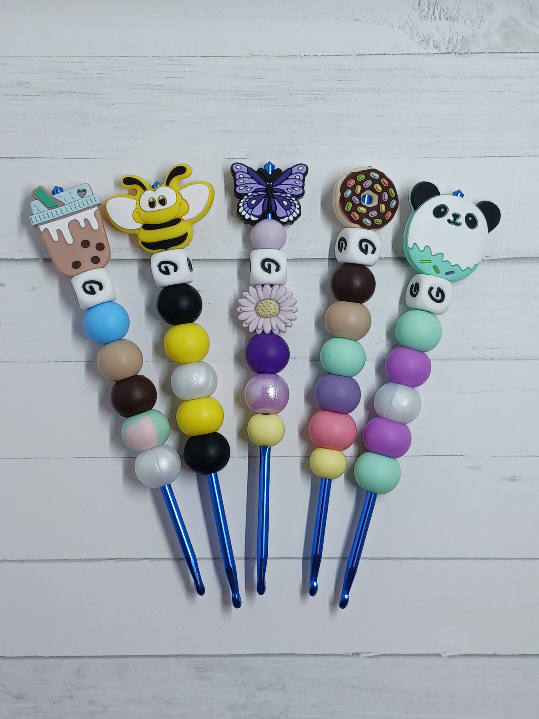 Custom Crochet Hook Beaded Custom Crochet Hook Ergonomic Personalized ...