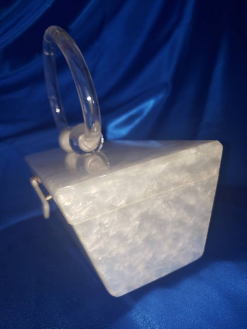 Vintage Gilli Original Unique Shape Clear Handle White - Etsy