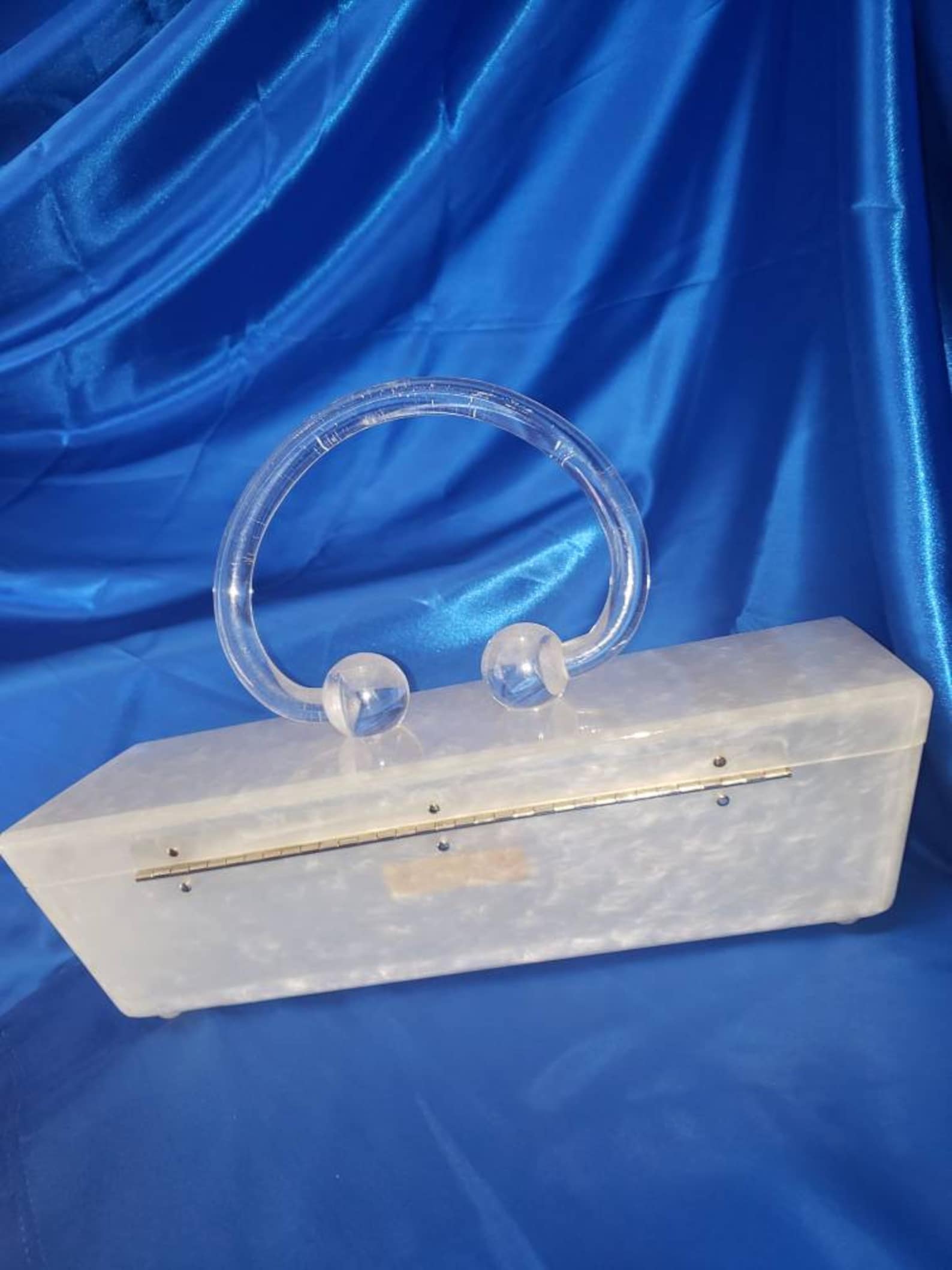 Vintage Gilli Original Unique Shape Clear Handle White - Etsy
