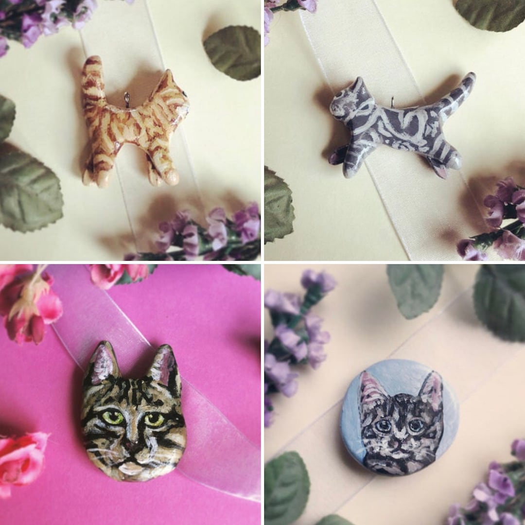 Tabby Cat Accessories-handmadecat Lovers Giftcat - Etsy