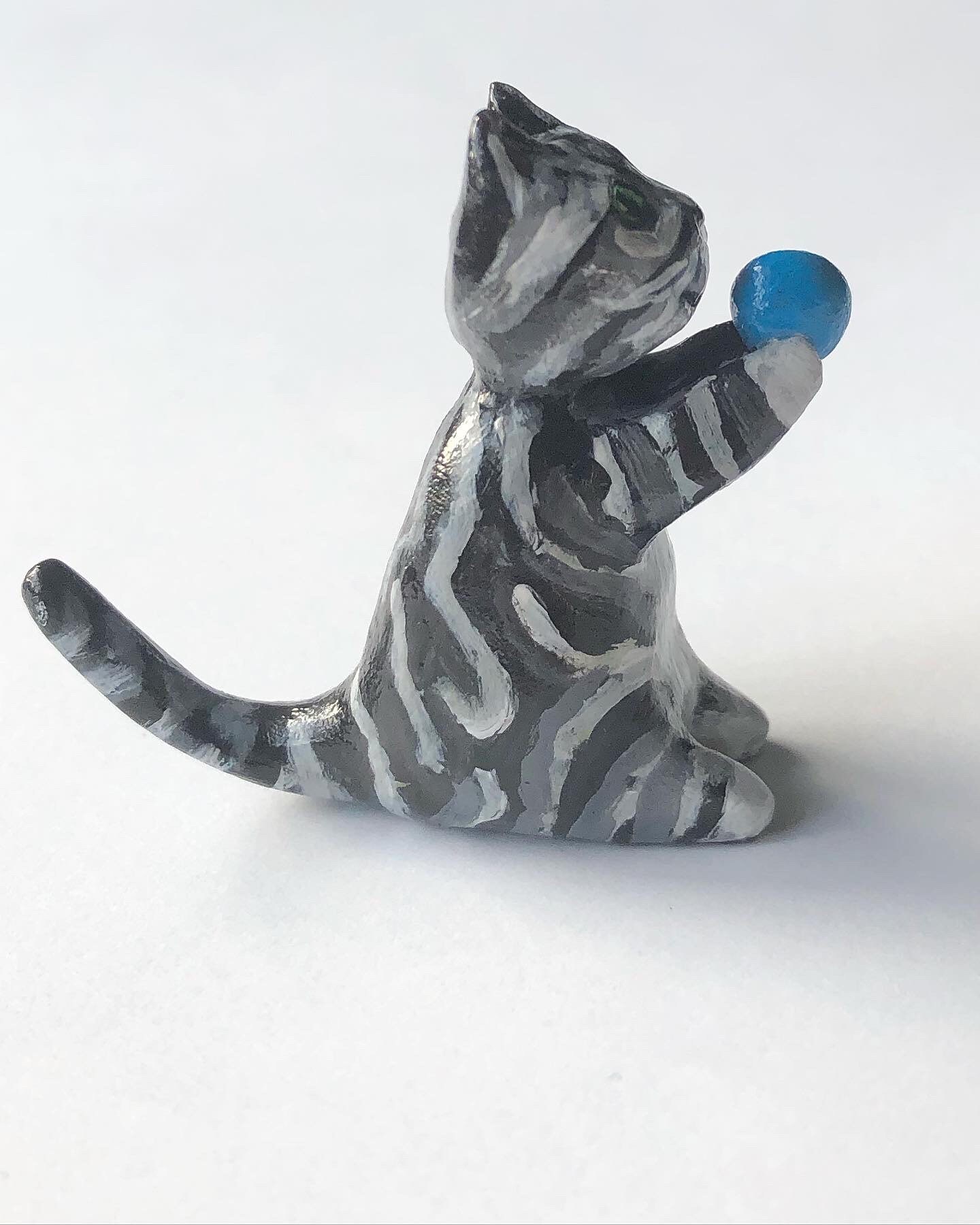 Handmade Tabby Cat Figurine, a Great Cat Lovers Gift-tabbycat ...