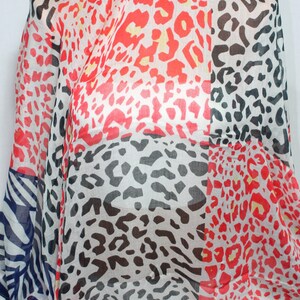 Leopard Zebra Print Navy Red White Black Scarf Patriotic Scarf - Etsy