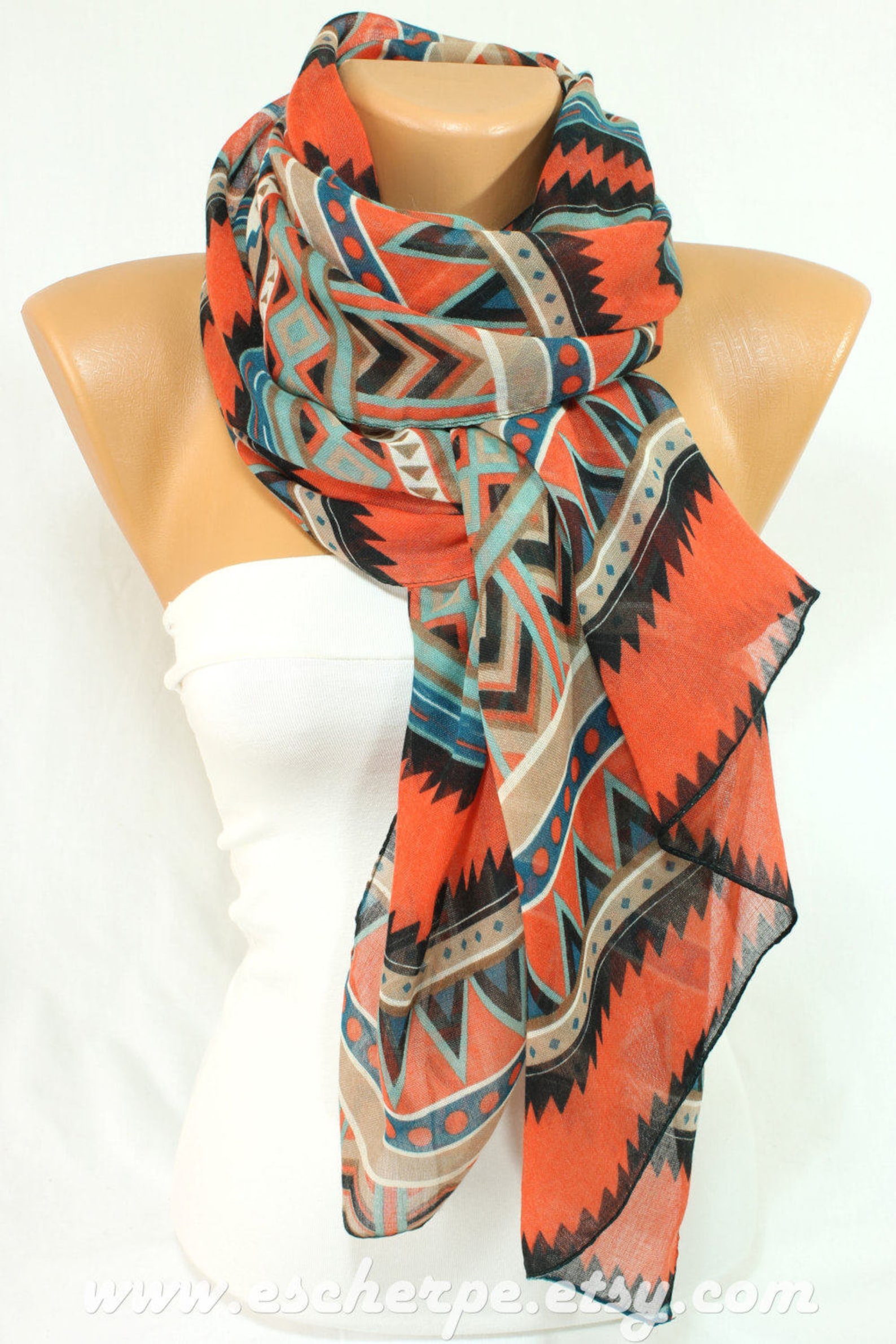 Tribal Southwestern Aztec Scarf Spring Summer Women Accessory - Etsy Canada
