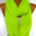 Neon Scarf Infinity Scarf Knit Scarf Yellow Scarf Sparkly Handknit ...