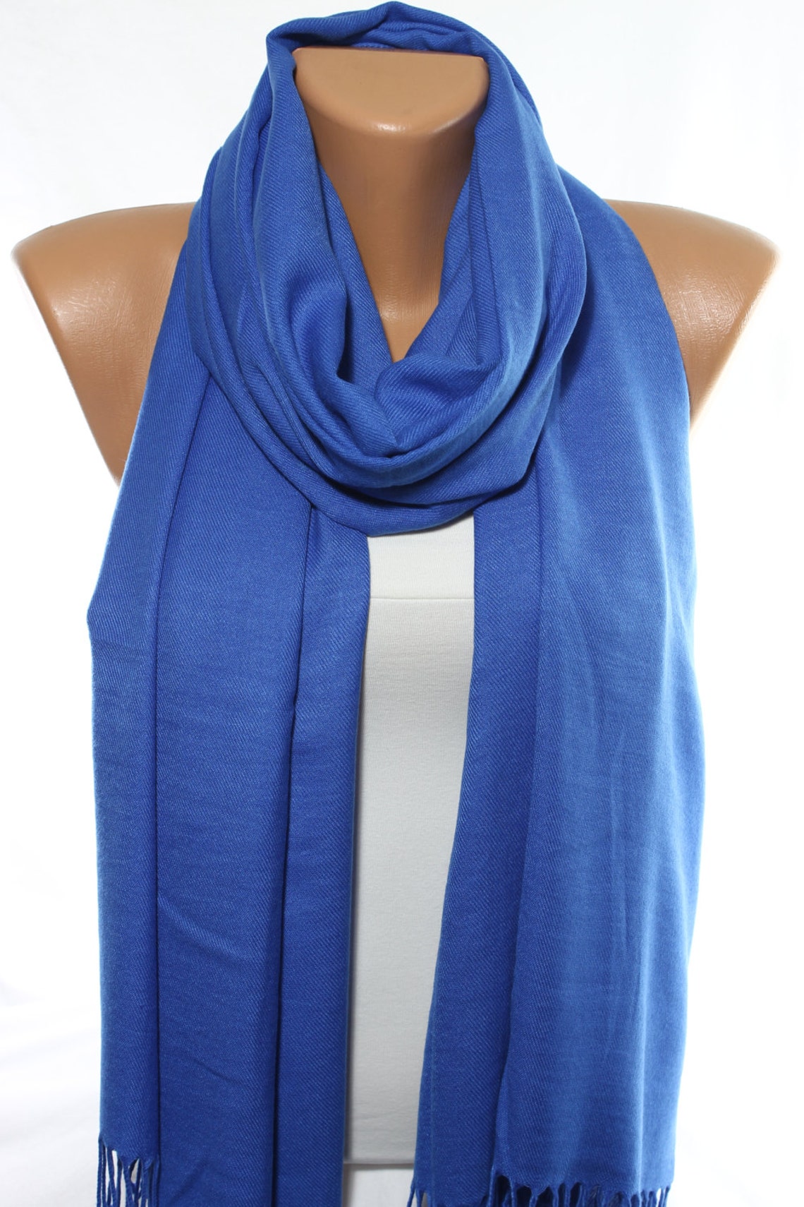 Blue Scarf Oversize Pashmina Scarf Blue Shawl Spring Scarf - Etsy