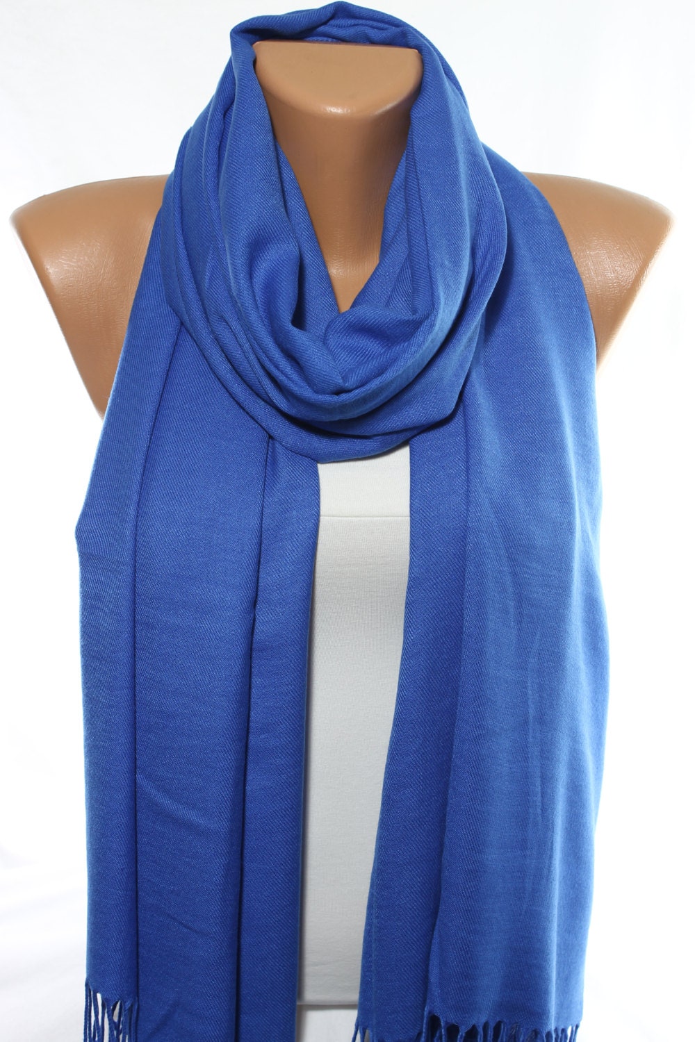 Blue Scarf Oversize Pashmina Scarf Blue Shawl Spring Scarf - Etsy