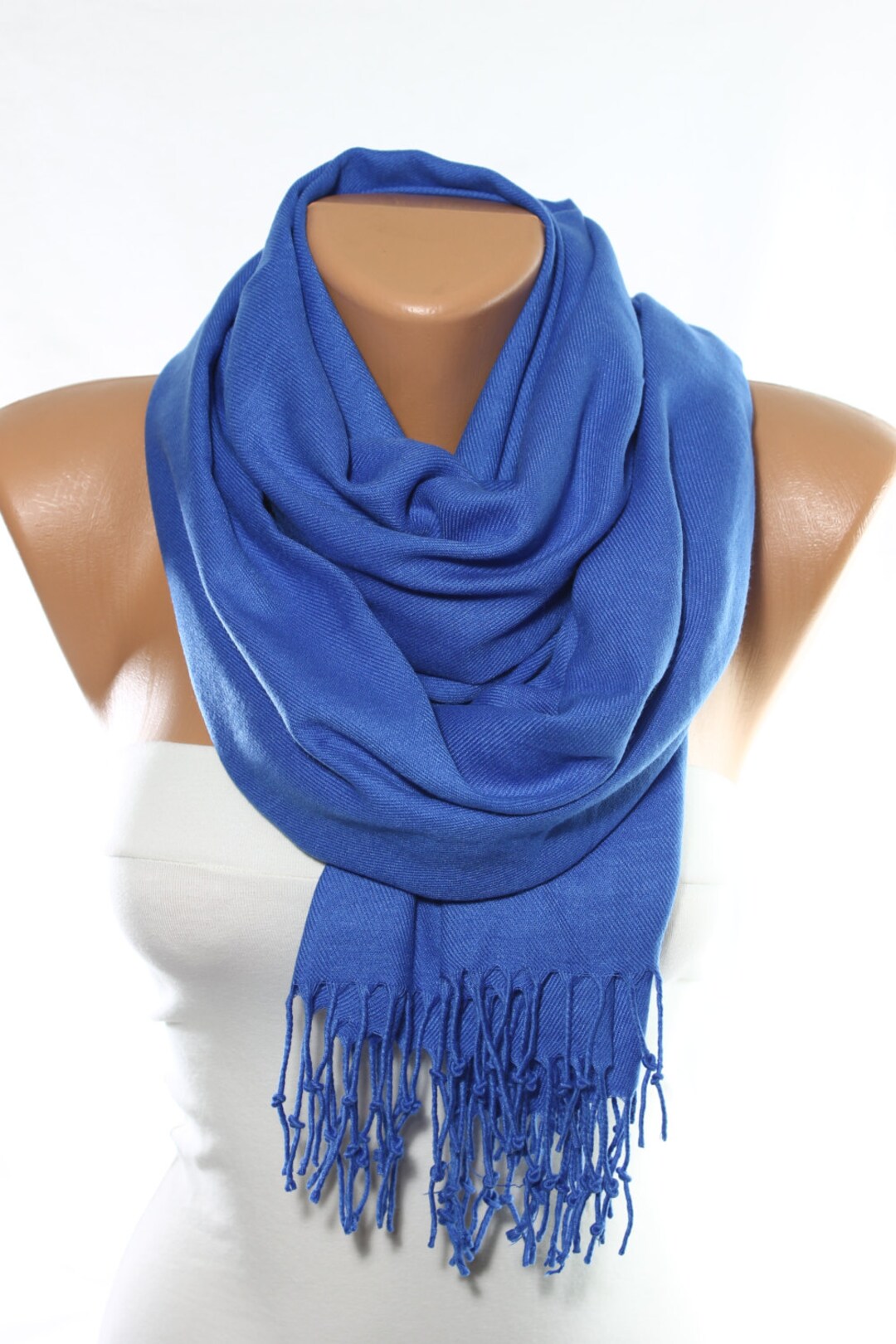 Blue Scarf Oversize Pashmina Scarf Blue Shawl Spring Scarf Gift Ideas ...