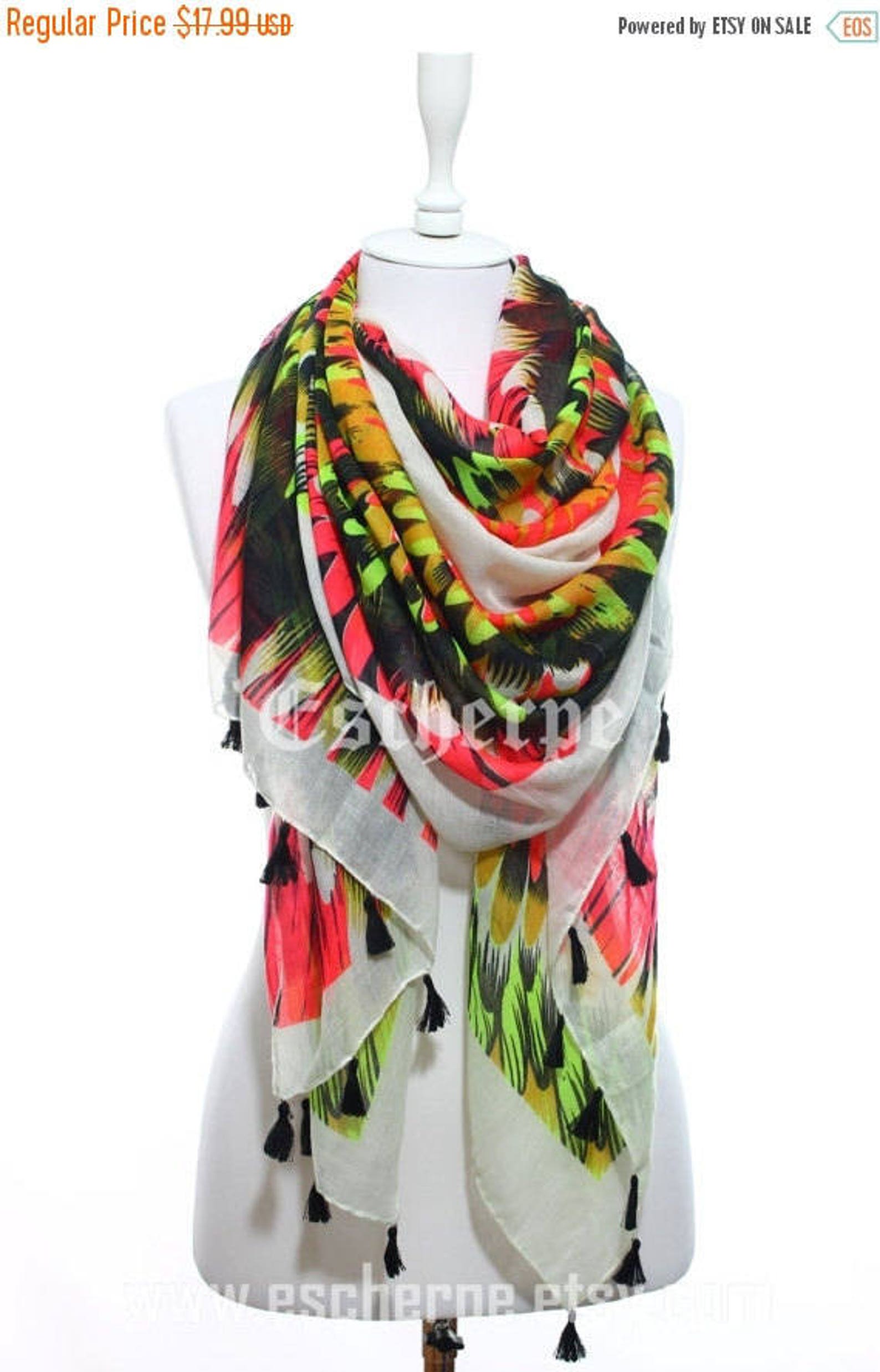 SPRING SALE Neon Wings Scarf, so Soft Lightweight Fall Winter Scarf ...
