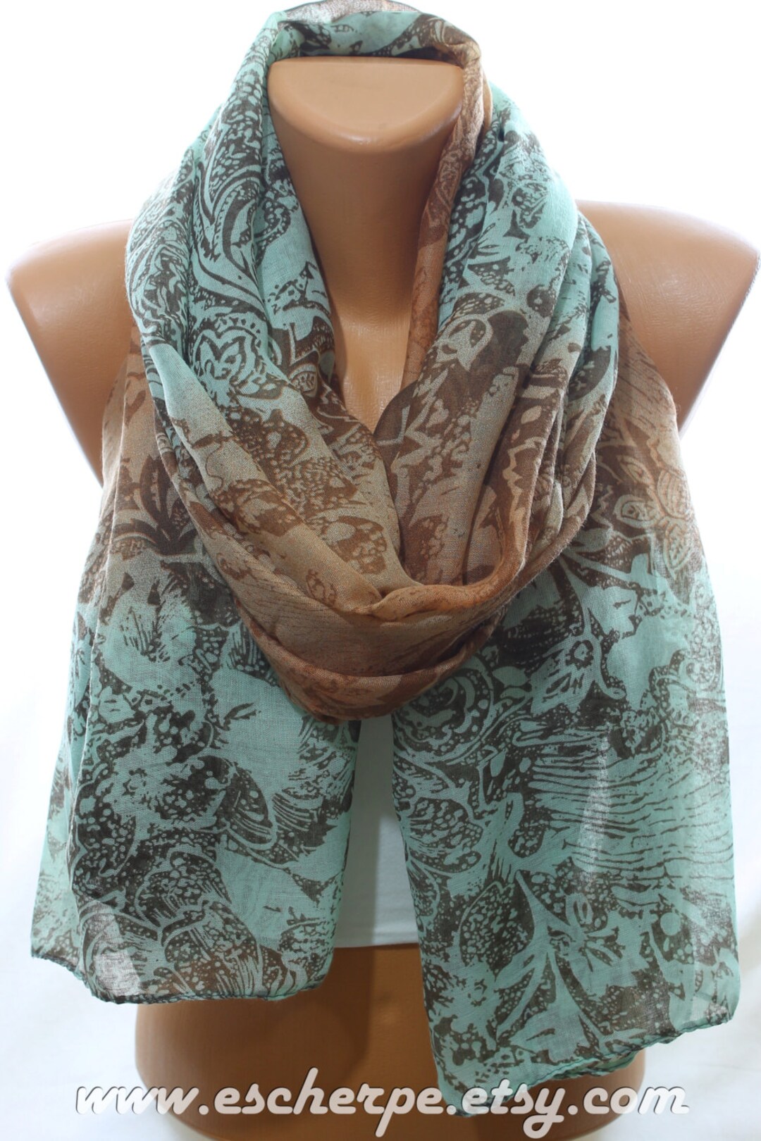 Floral Print Oversize Woman Scarf Winter Accessory Winter Scarf Woman ...