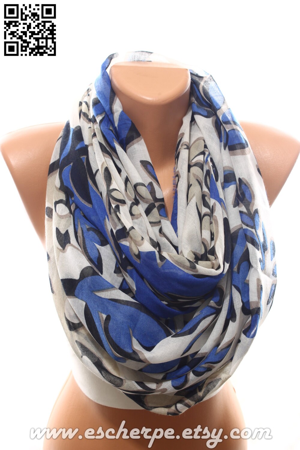 Saxe Beige Leaf Print Scarf Women Accessories Spring Celebrations ...