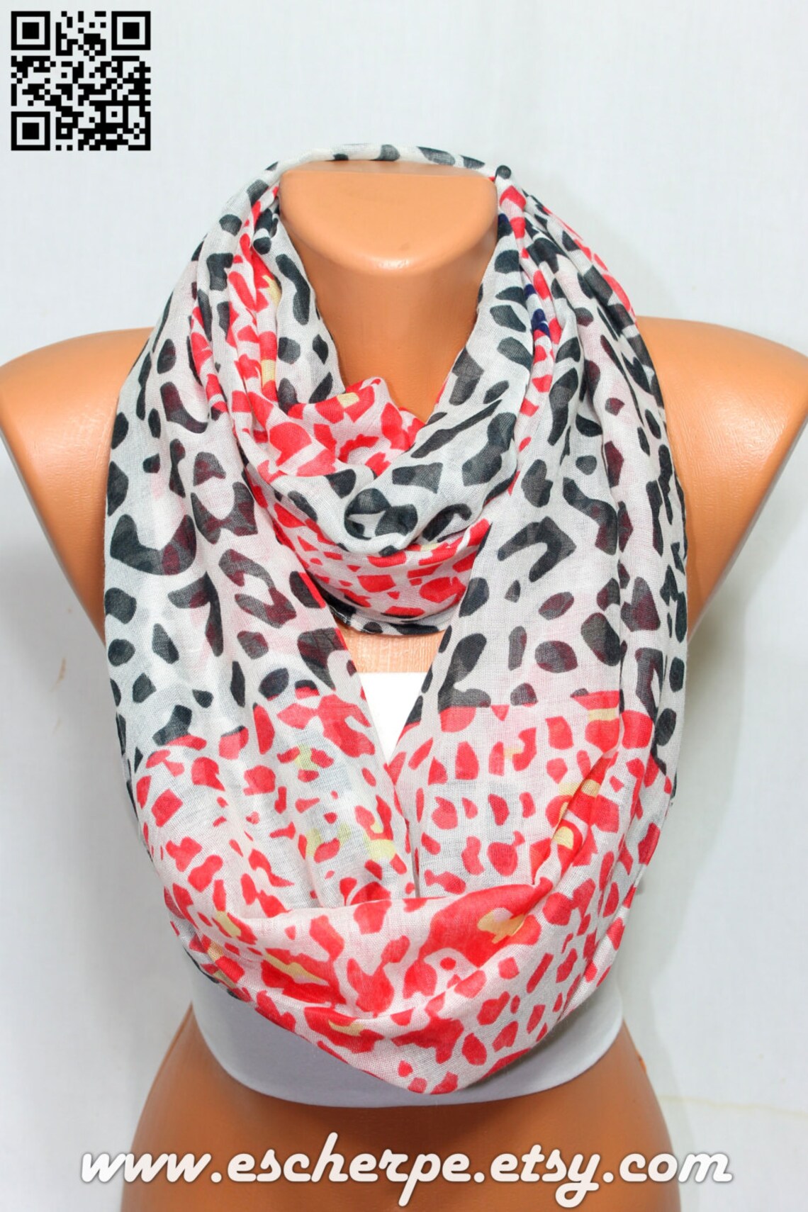 Leopard Zebra Print Navy Red White Black Scarf Patriotic Scarf | Etsy