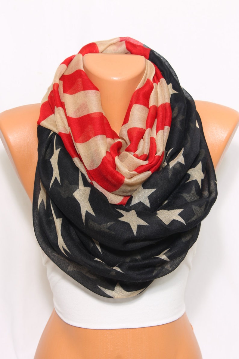 US Flag American Flag Vintage Inspired Scarf Patriotic Scarf ...