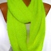 Neon Scarf Infinity Scarf Knit Scarf Yellow Scarf Sparkly Handknit ...