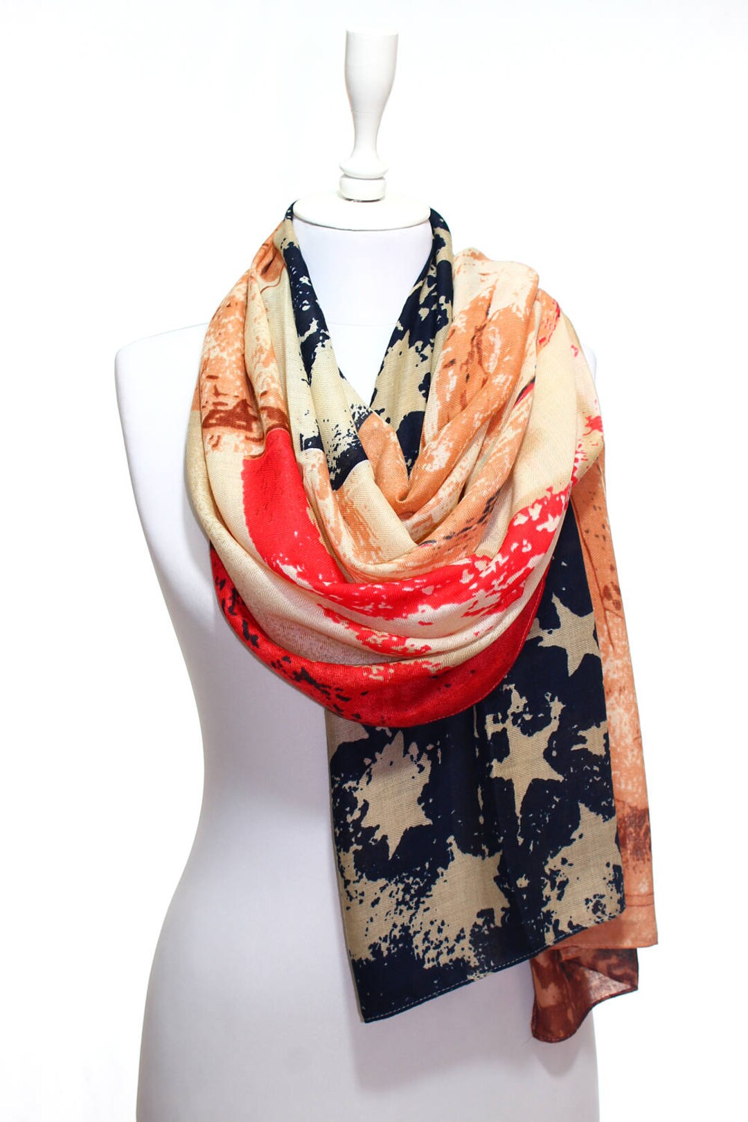 American Flag Scarf, Fourth of July,july 4th,independence Day,us Flag ...