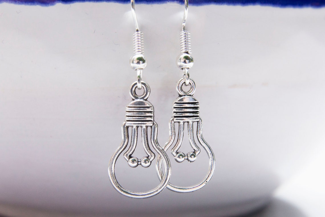 Quirky Electric Light Bulb Dangle Earrings - Etsy UK