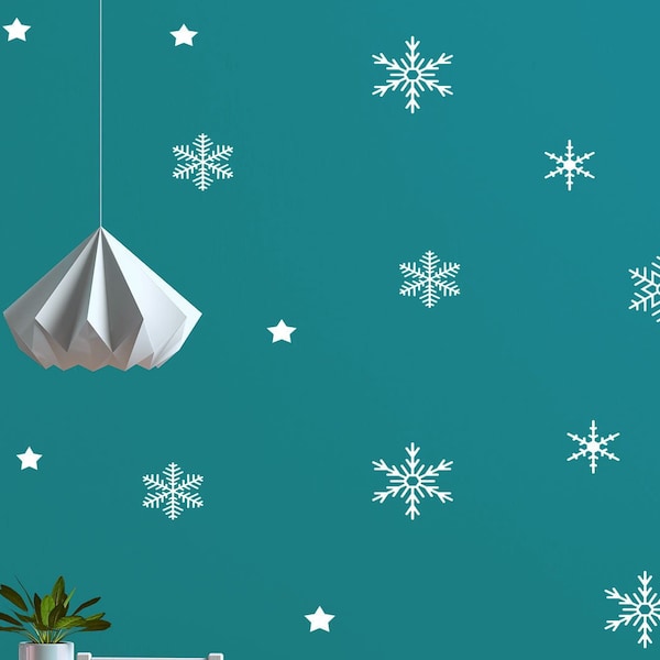 Snowflake Window Display Decal - Etsy