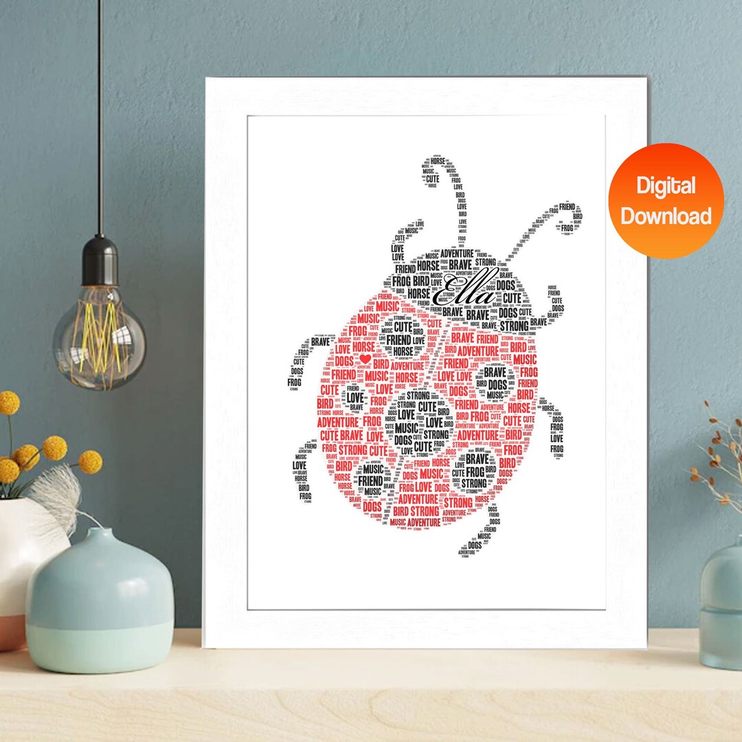 Personalized Ladybird Word Art Print, Ladybird Word Cloud Print ...