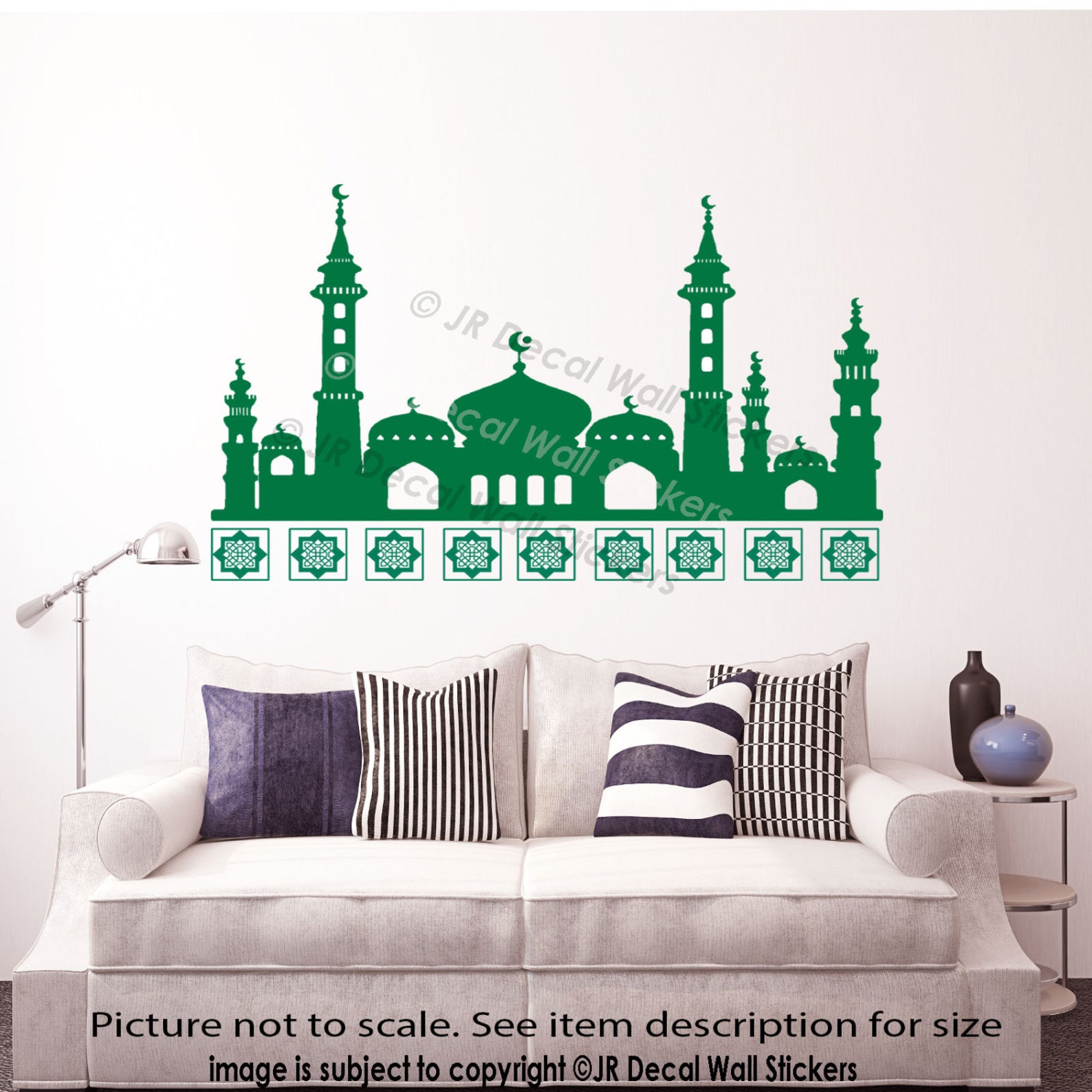 Mosque Islamic Wall Stickers Muslim Art Arabic Wall Patterns | Etsy
