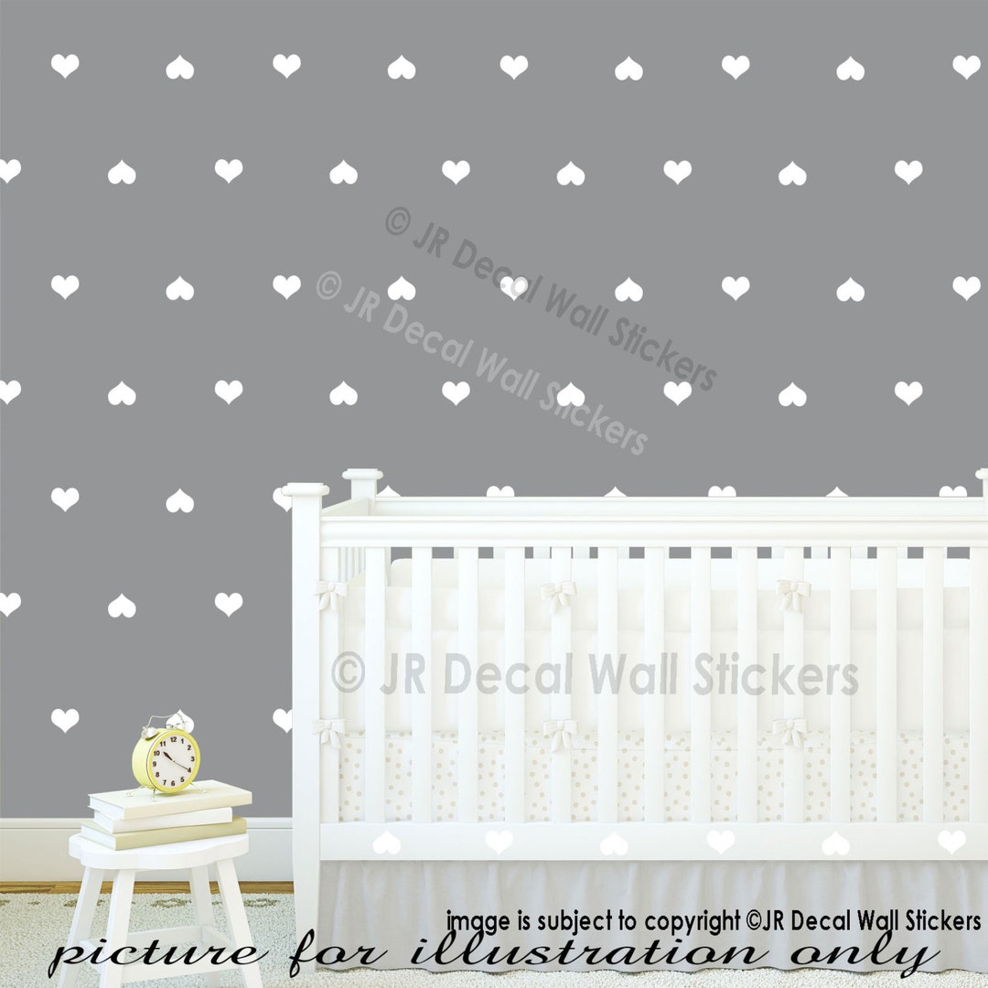 Set of 30 X 3cm Heart Shaped Wall Stickers Bedroom Decor Heart Shaped ...