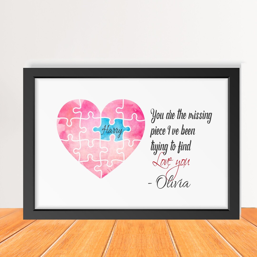 Jigsaw Puzzle Pieces Personalised Photo Gift for Boyfriend or ...
