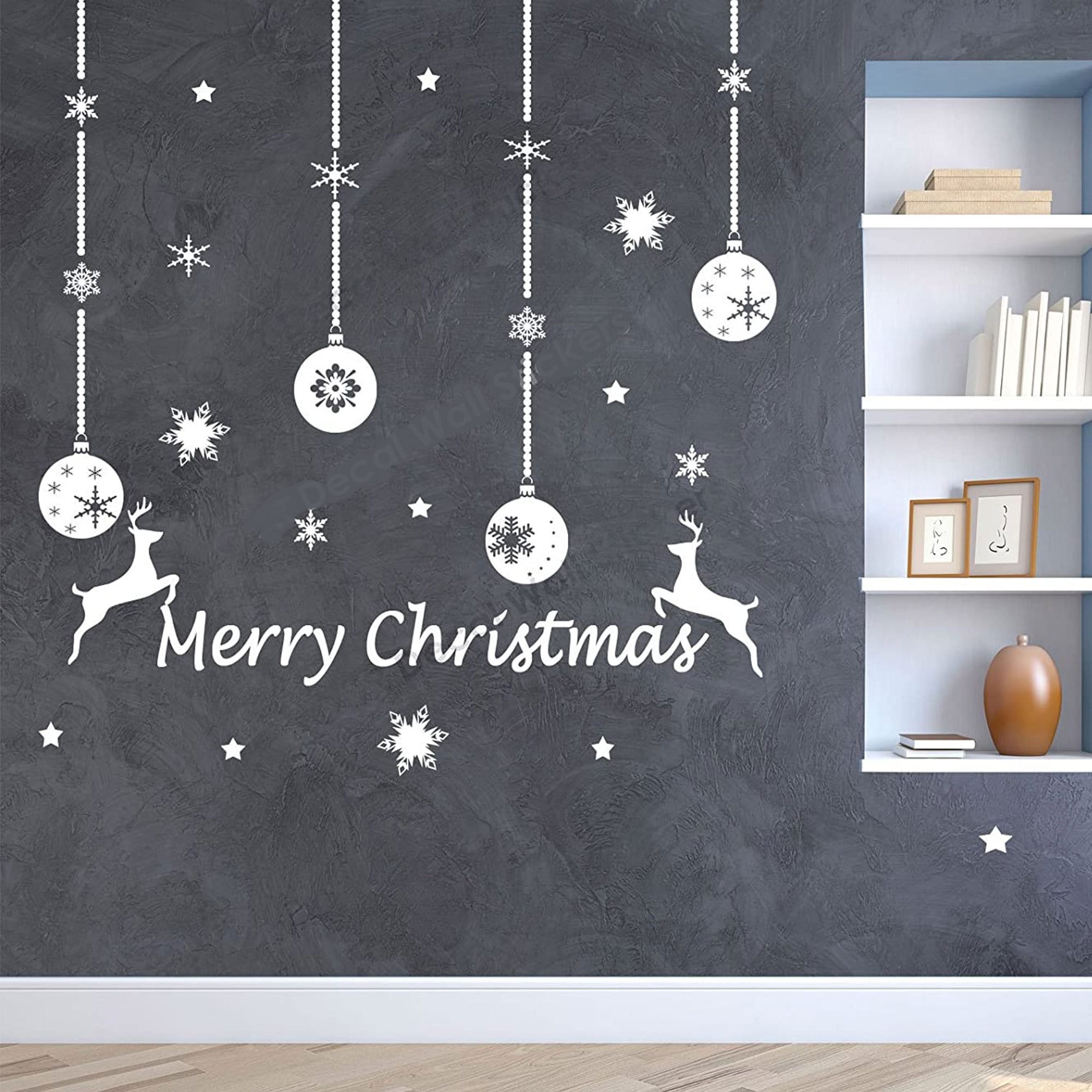 Christmas Wall Decals Set – Baubles, Snowflakes, Reindeer - Etsy