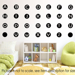 26 Alphabet Wall Decals Letter Wall Stickers Nursery Kids Learning Wall ...