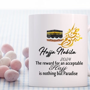 Personalised Hajj Mug, Hajj Mubarak Gifts, Personalised Hajj Gift for ...