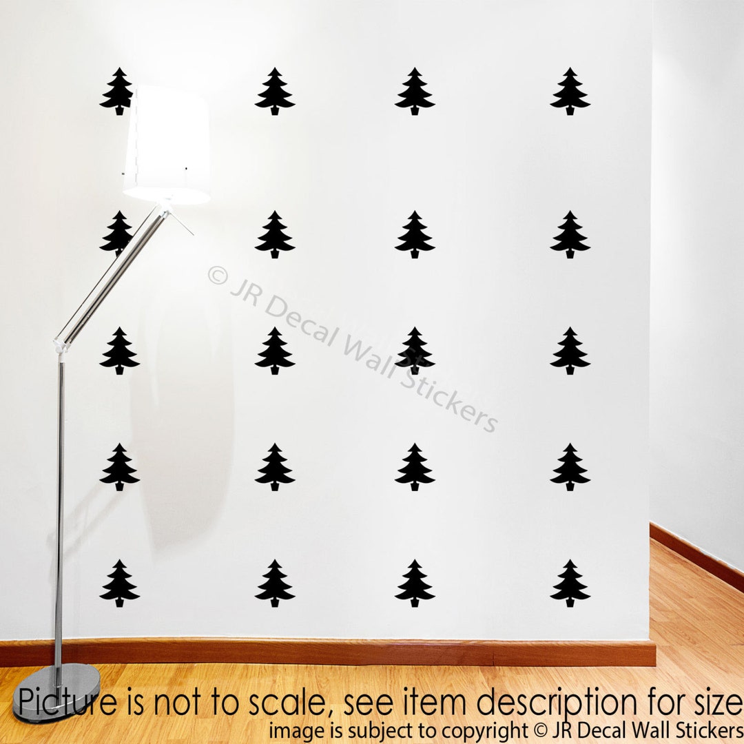 20 X Merry Christmas Tree Wall Sticker Removable Vinyl Xmas Shop Window ...