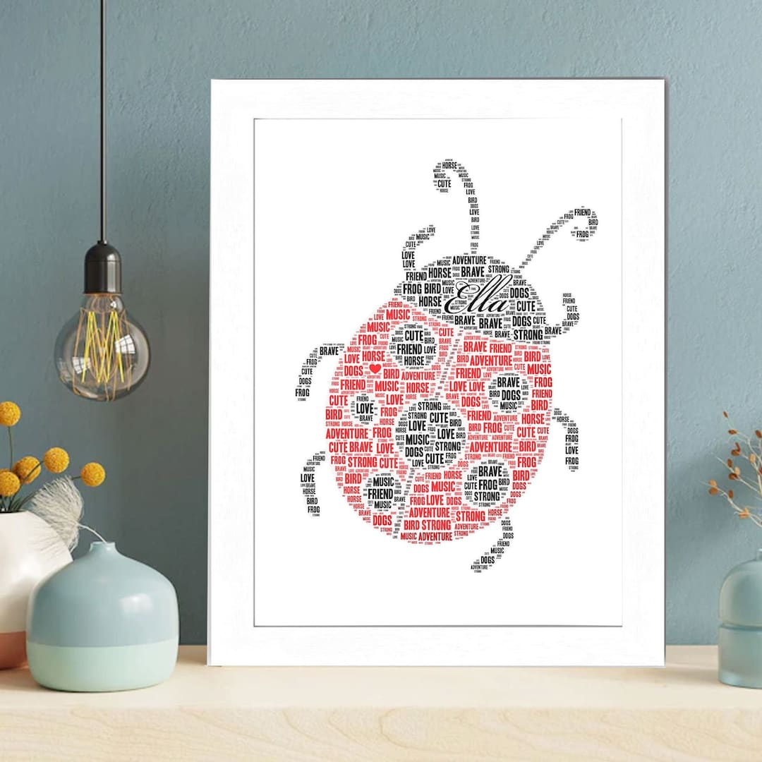 Personalized Ladybird Word Art Print, Ladybird Word Cloud Print ...