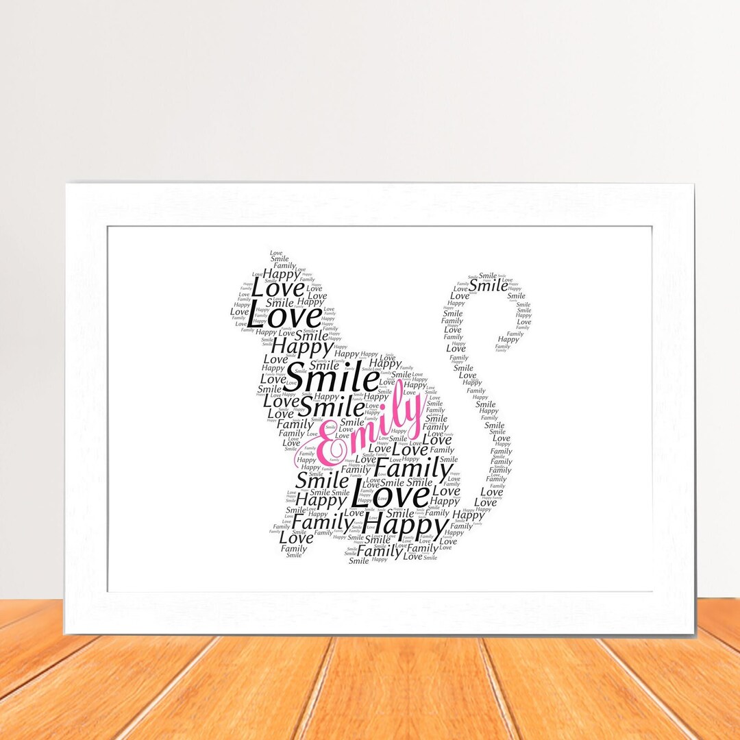 Personalized Cat Word Cloud Print, Cat Word Art Picture Print, Gift for ...