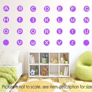 26 Alphabet Wall Decals Letter Wall Stickers Nursery Kids Learning Wall ...