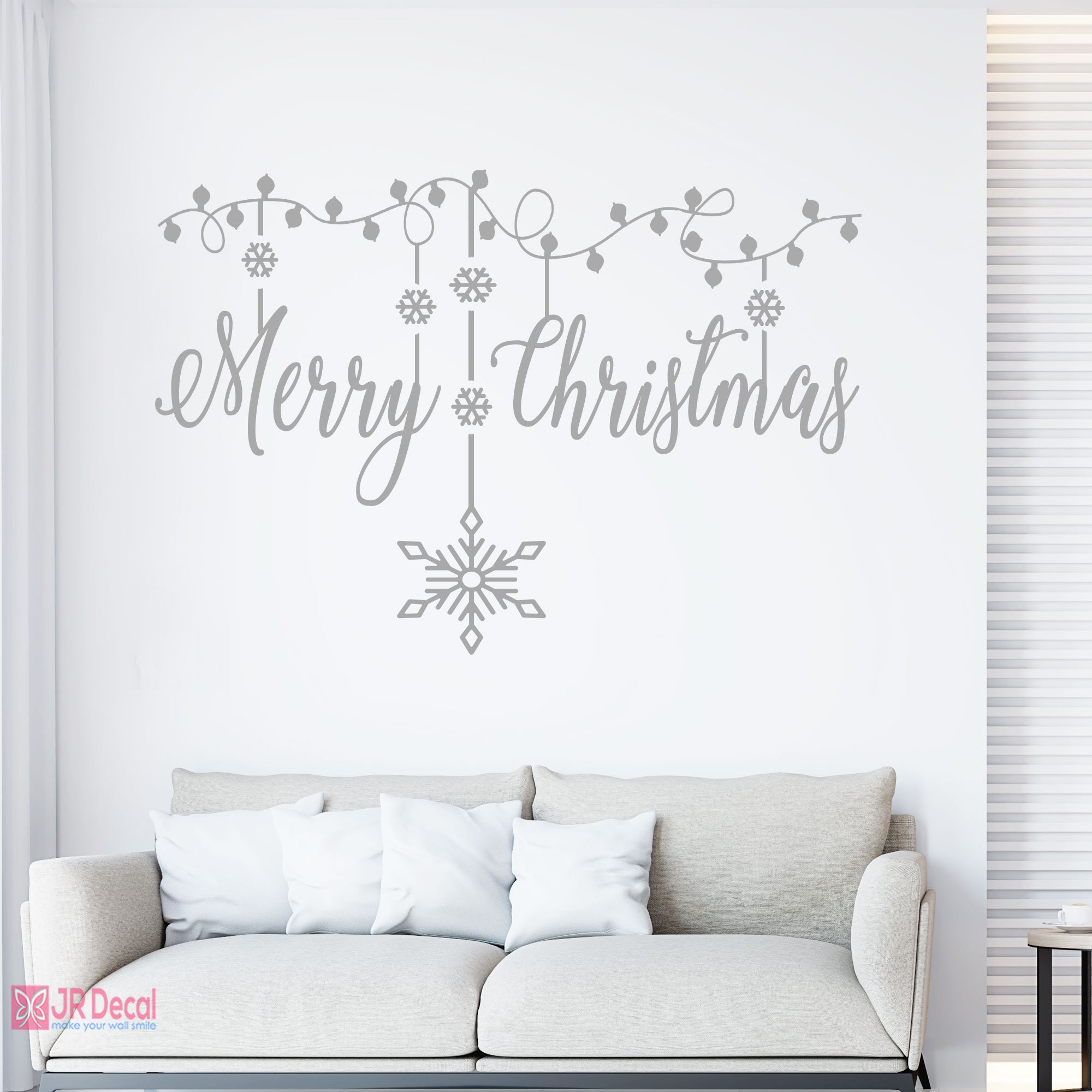 Christmas Snowflake Stickers, Merry Christmas Wall Sticker, Merry ...