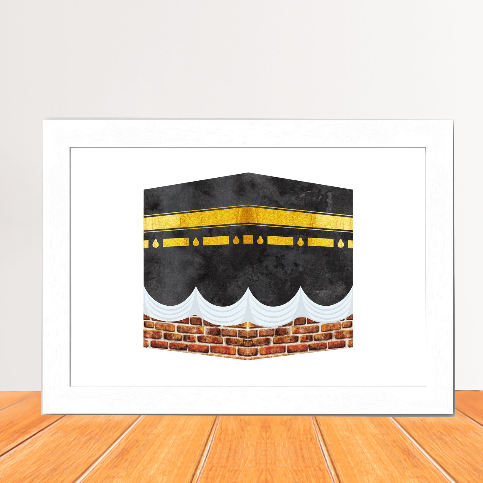 Kaaba Framed Print Islamic Wall Art Watercolour Islamic - Etsy UK