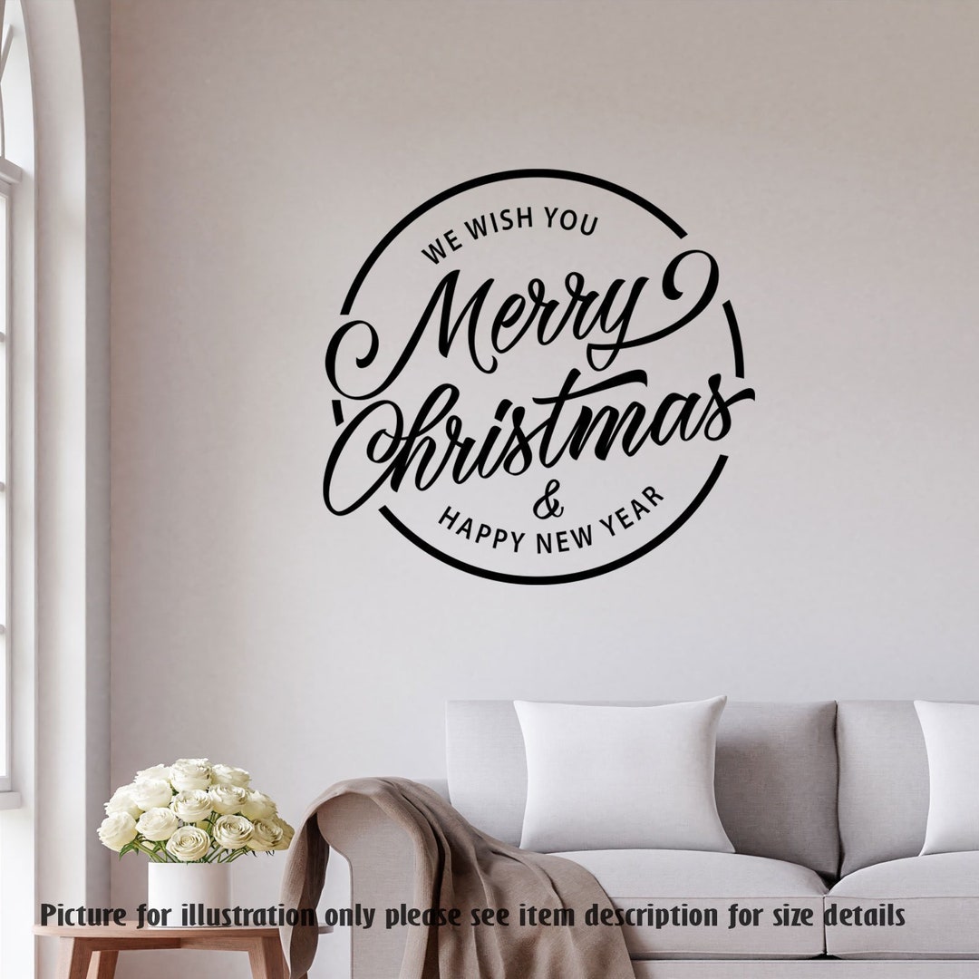 Merry Christmas Wall Decals, Removable Christmas Stickers, Window ...