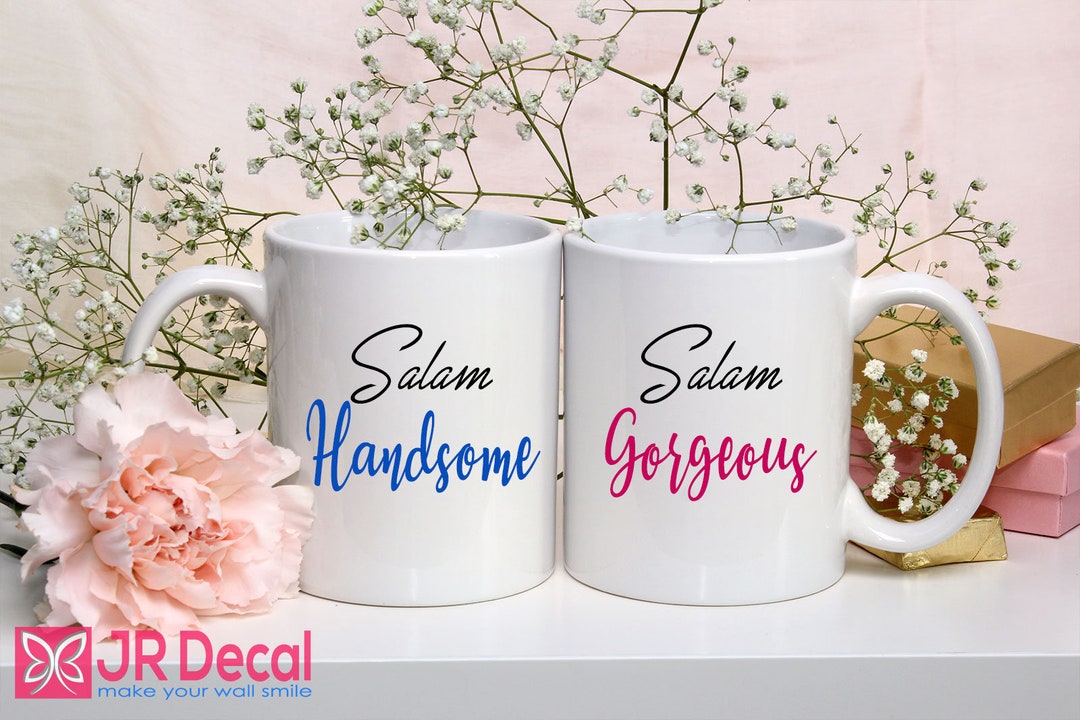 Salam Handsome Gorgeous Mugs, Islamic Muslim Couple Gifts - Etsy