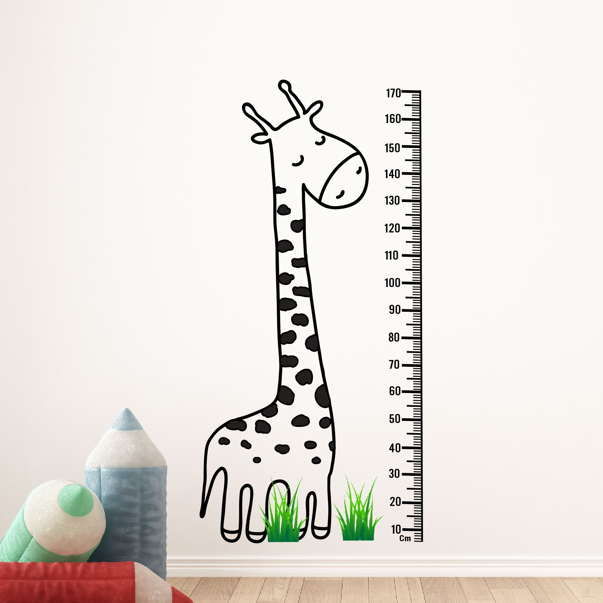 Giraffe Height Chart for Kids Wall Sticker Jungle Animal - Etsy Canada