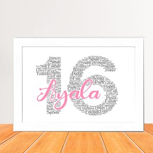 Personalised 18th Birthday Word Cloud Print, Personalised PRINTABLE Any ...
