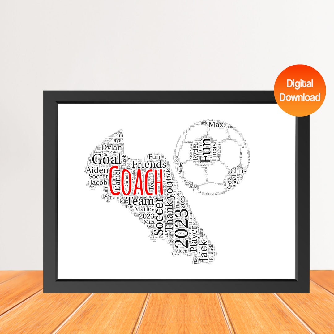 Personalized Football Boots Word Art Print, Custom Football Boots Word ...