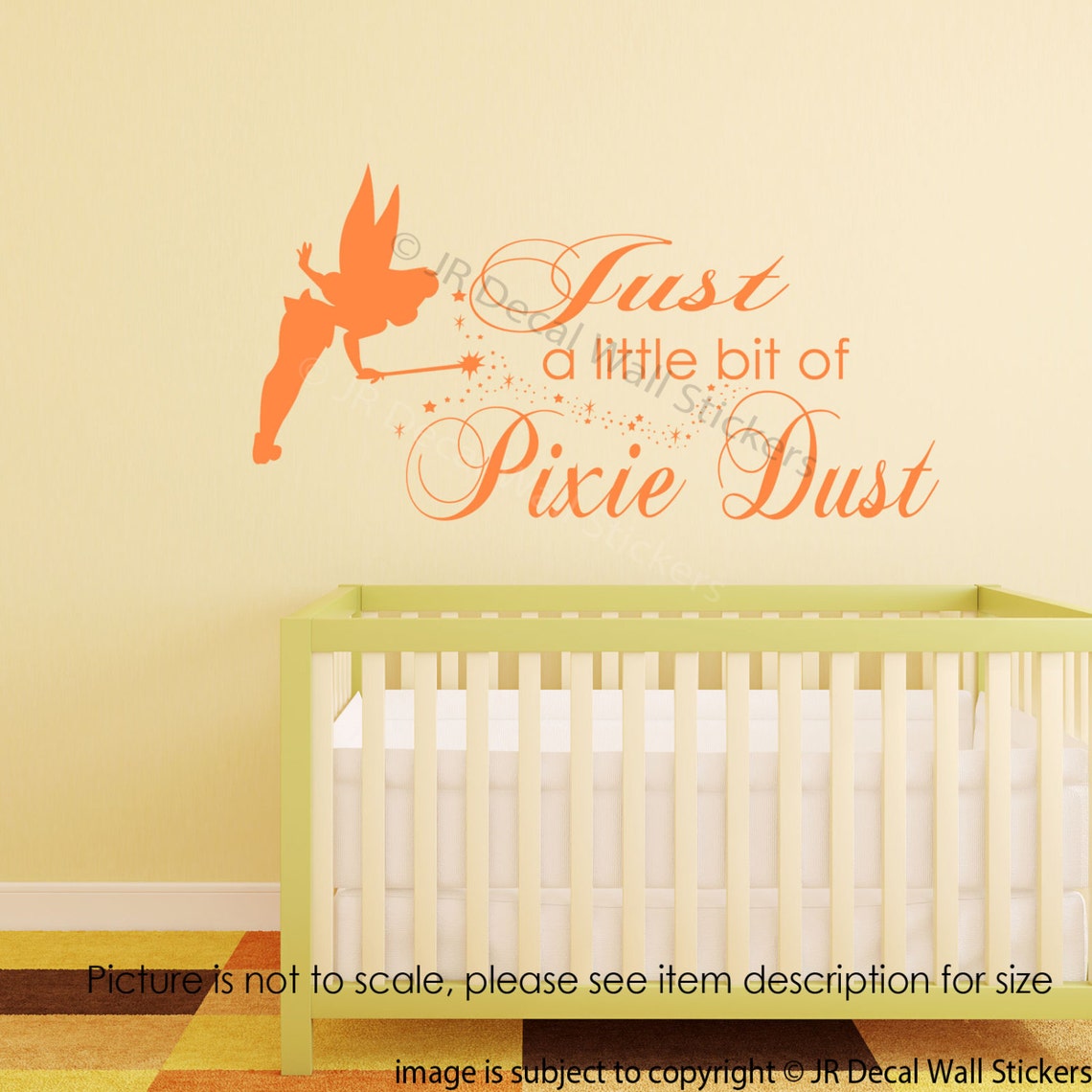 Just A bit of Pixie Dust Quote Tinkerbell Fairy Wall stickers | Etsy