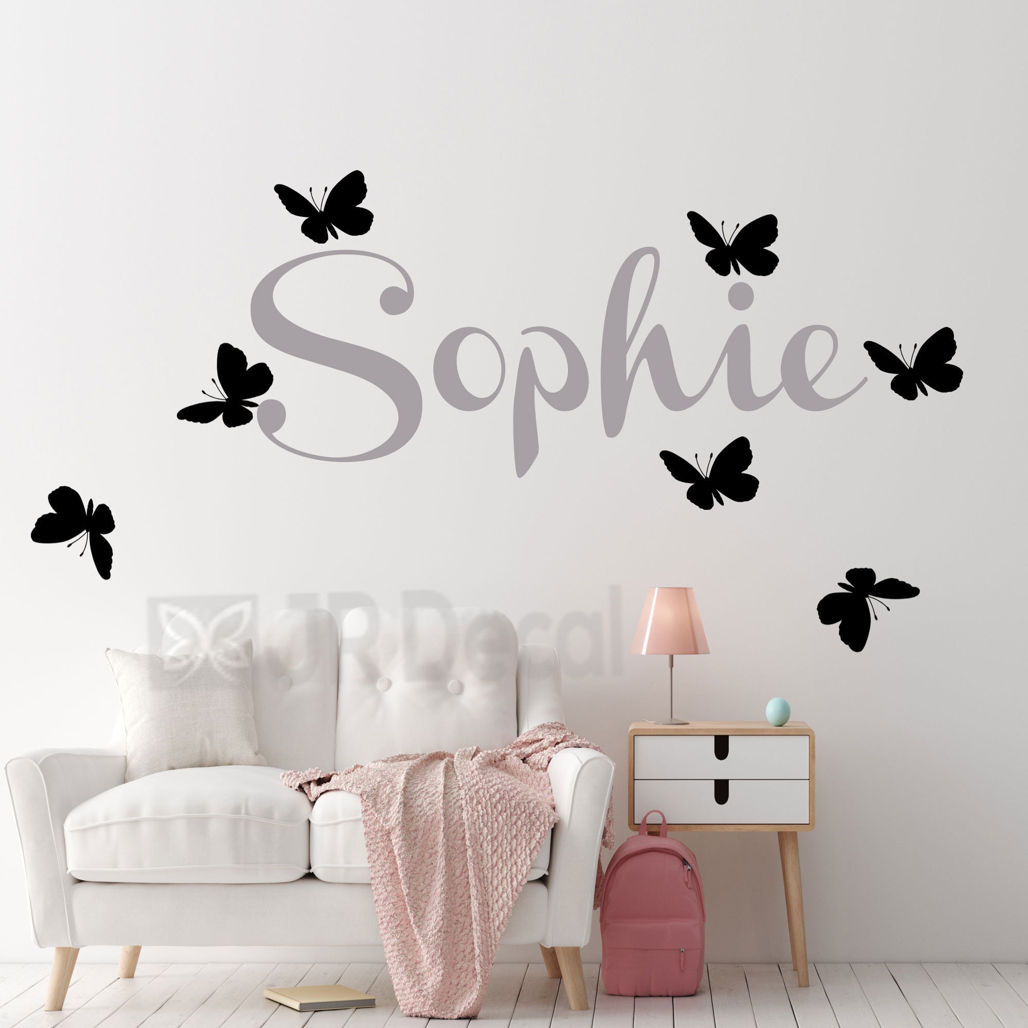 Girl's Name Wall Stickers Custom Name Wall Sticker - Etsy UK