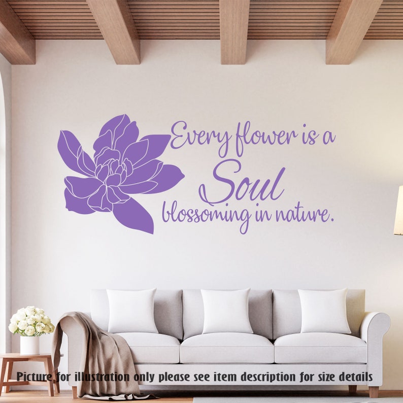 Every Flower is a Soul Blossoming in Nature Quote of Life - Etsy